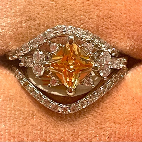 Bomb Party | Jewelry | Bomb Party Champagne Cz Triple Band Sz6 Nwt ...